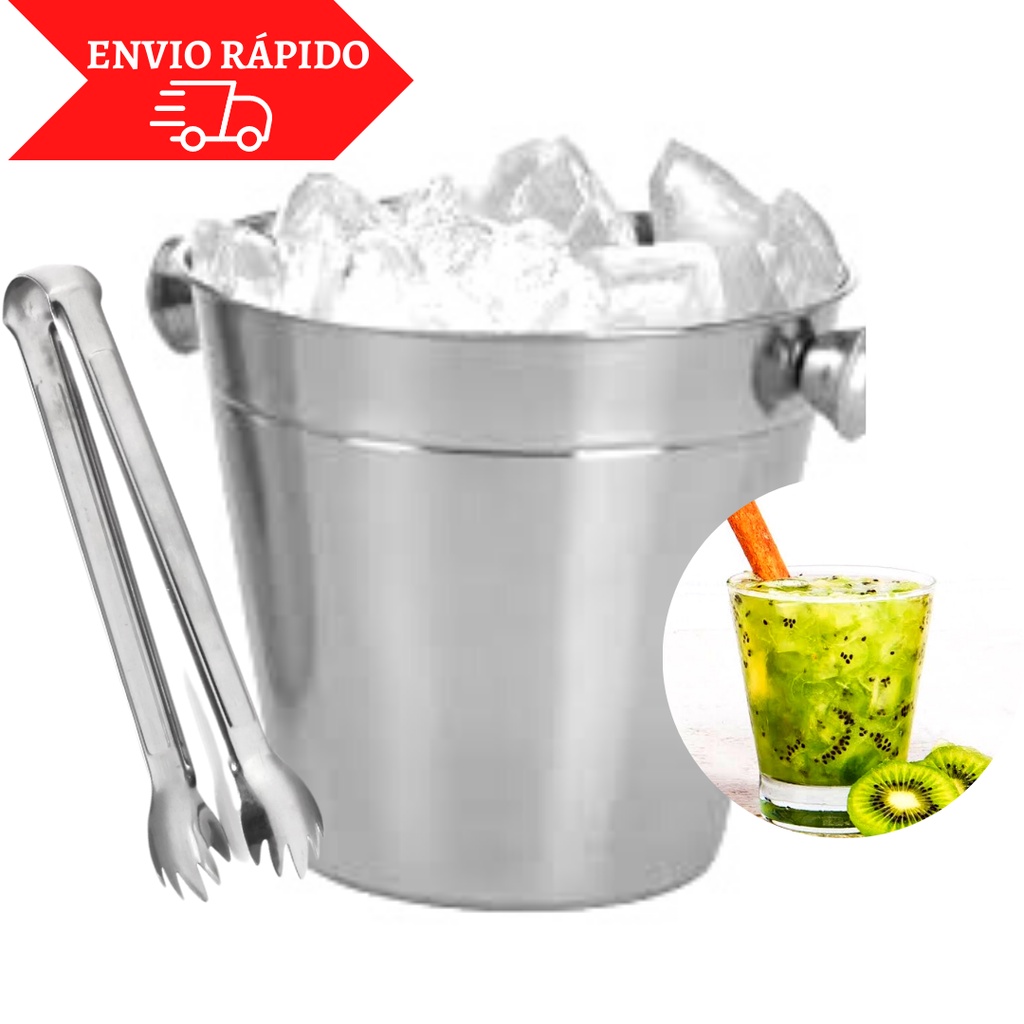 Balde De Gelo Inox Profissional 800ML Para Gelo Bebidas Frutas ...