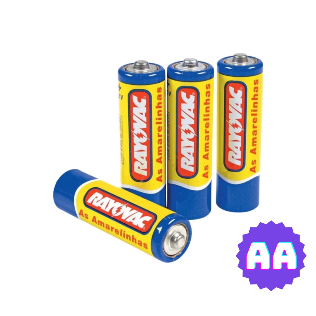 Pilha Rayovac AA comum - ORIGINAL - 4 ou 8 unidades | Shopee Brasil