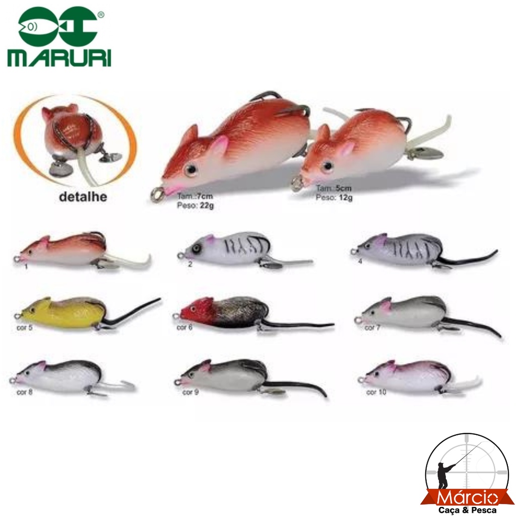 Isca Artificial para Pesca Rato Super Mouse modelo 50 5 cm 12 gramas ...