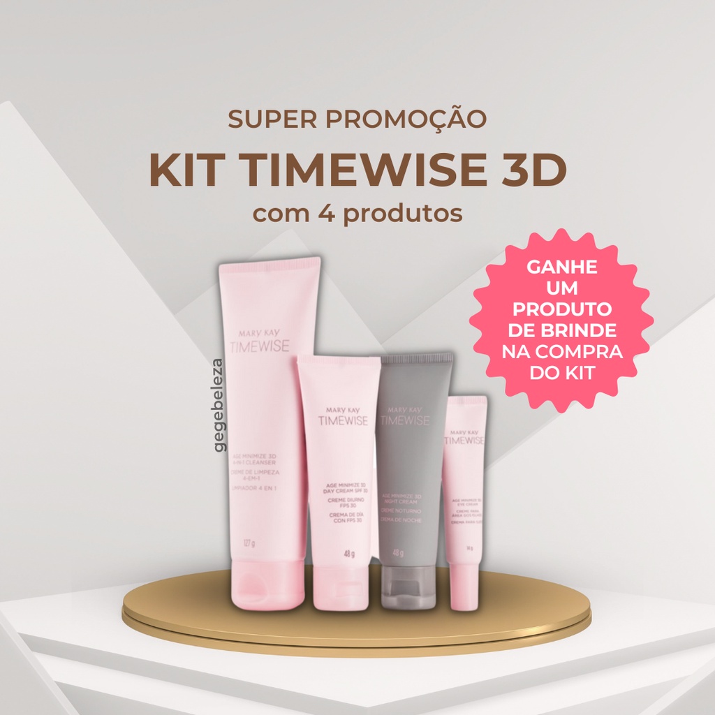 Kit anti idade Timewise 3D Mary Kay | Shopee Brasil