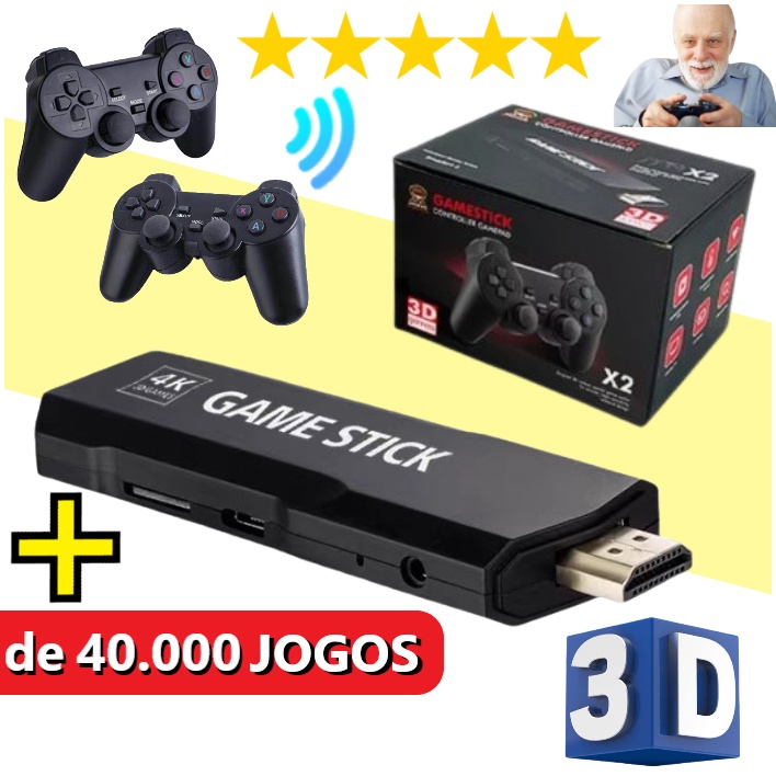 VideoGame Stick tipo Pendrive GD10 Novo 2023 128GB 40K Jogos Total ...