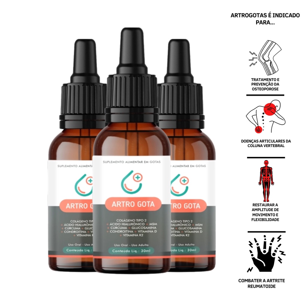 Artro Gota Suplemento Alimentar Conta Gotas 30 ML | Shopee Brasil