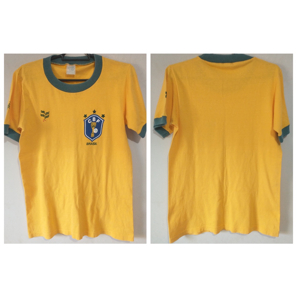 Camisa Brasil Copa do Mundo 1982 Topper - Original de Epoca - Super ...