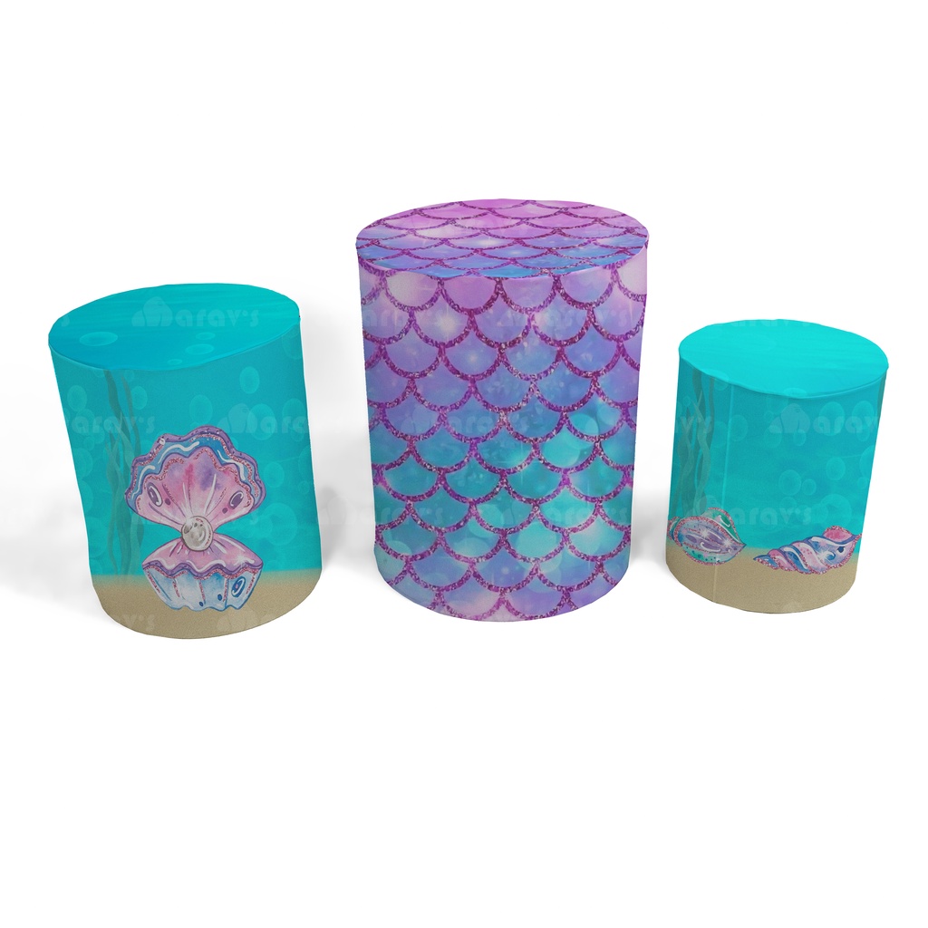 Trio Capa Cilindro Sereia Concha Escamas Veste Fácil | Shopee Brasil