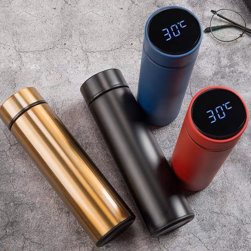 Garrafa Térmica Em Aço Inox Com Termômetro Digital 500ml Led ...