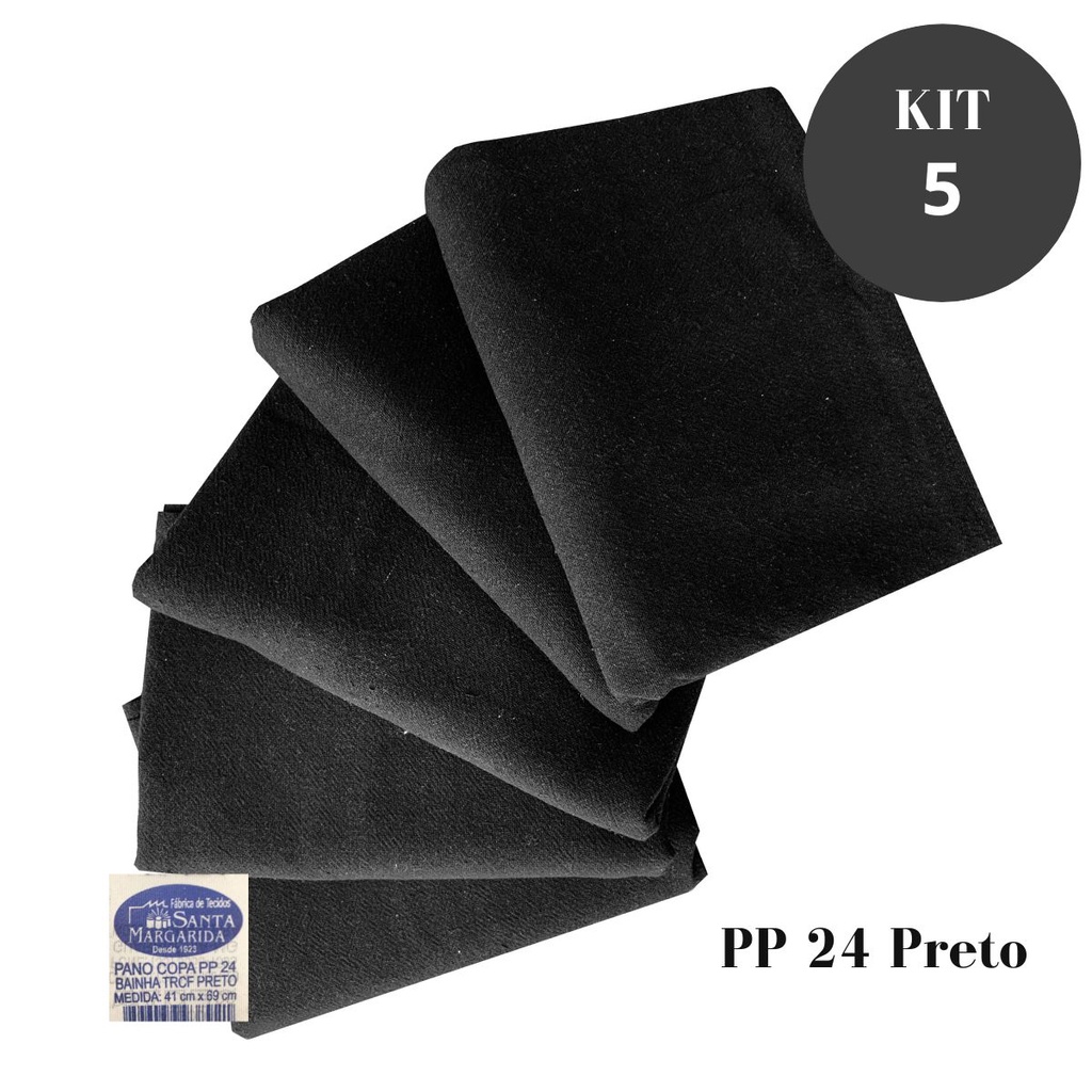 Kit 5 Panos De Prato Cozinha Preto Grosso Sem Estampa PP24 | Shopee Brasil