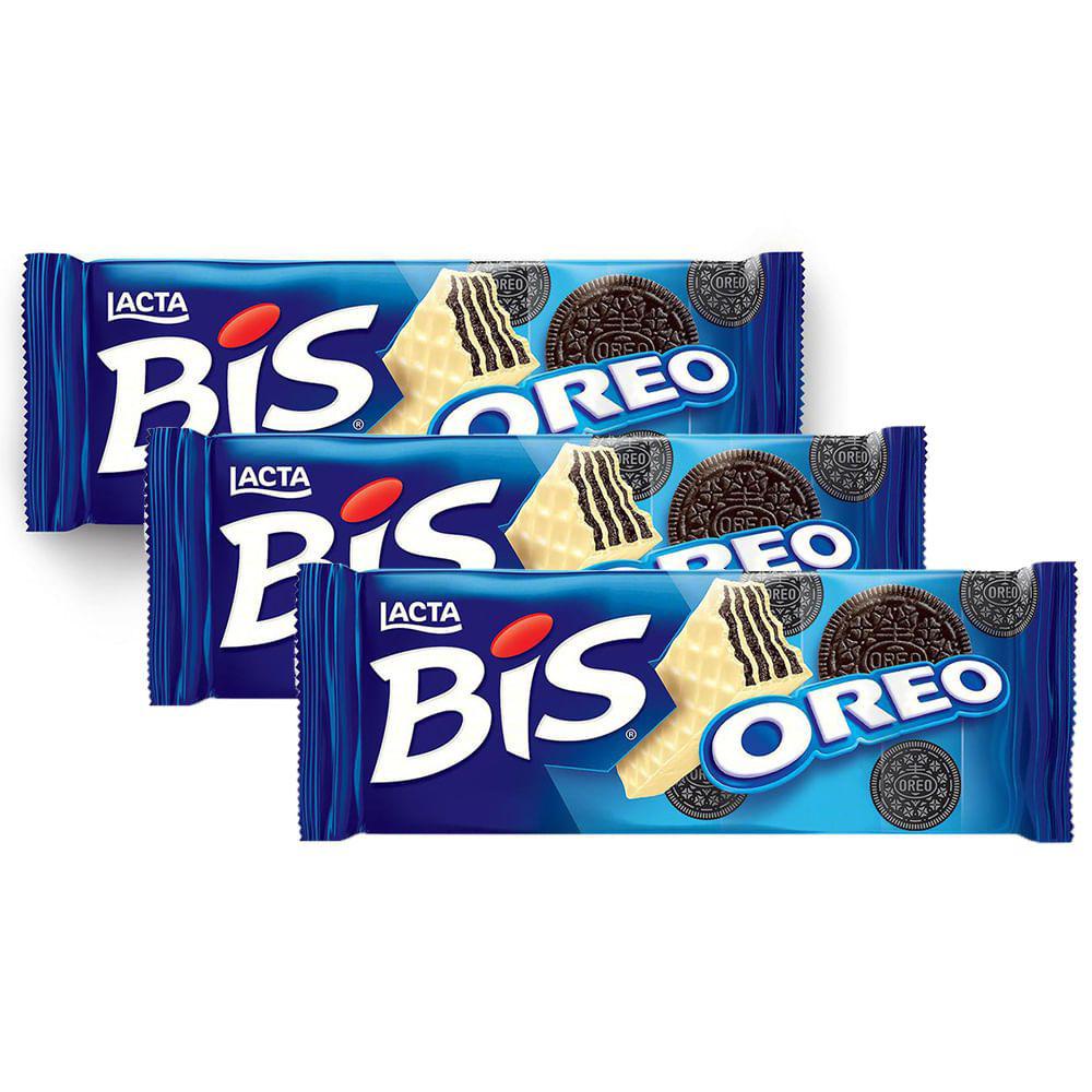 Kit C/ 3 Caixas Chocolate Bis Lacta Oreo com 100,8g | Shopee Brasil