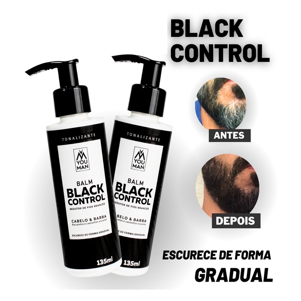 Black Control Escurecedor De Barba E Cabelo You Man 135 ml Escurece de ...