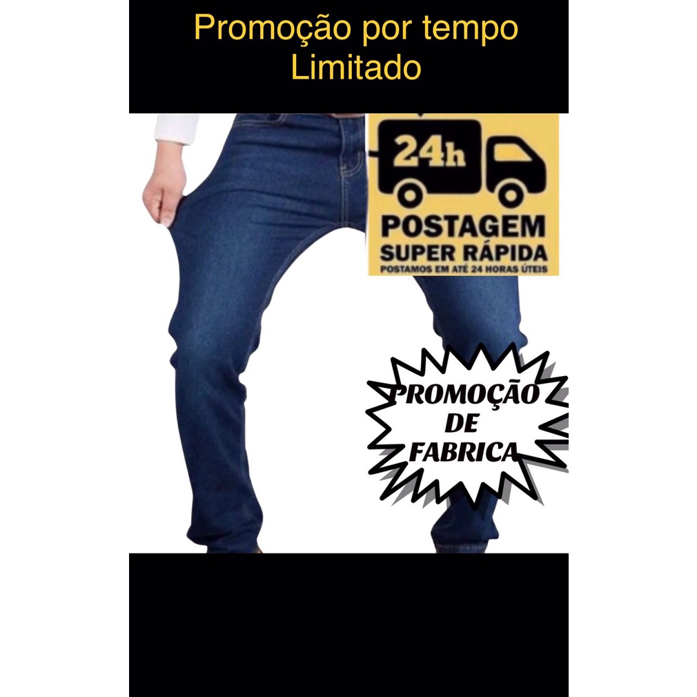 Kit 3 Calça Jeans Com Elastano Lycra Barata Reforçada Masculino