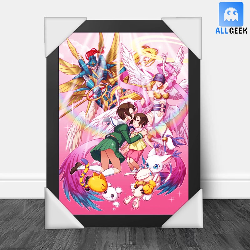 Quadro Decorativo Patmon Angewomon Digimon Anime | Shopee Brasil