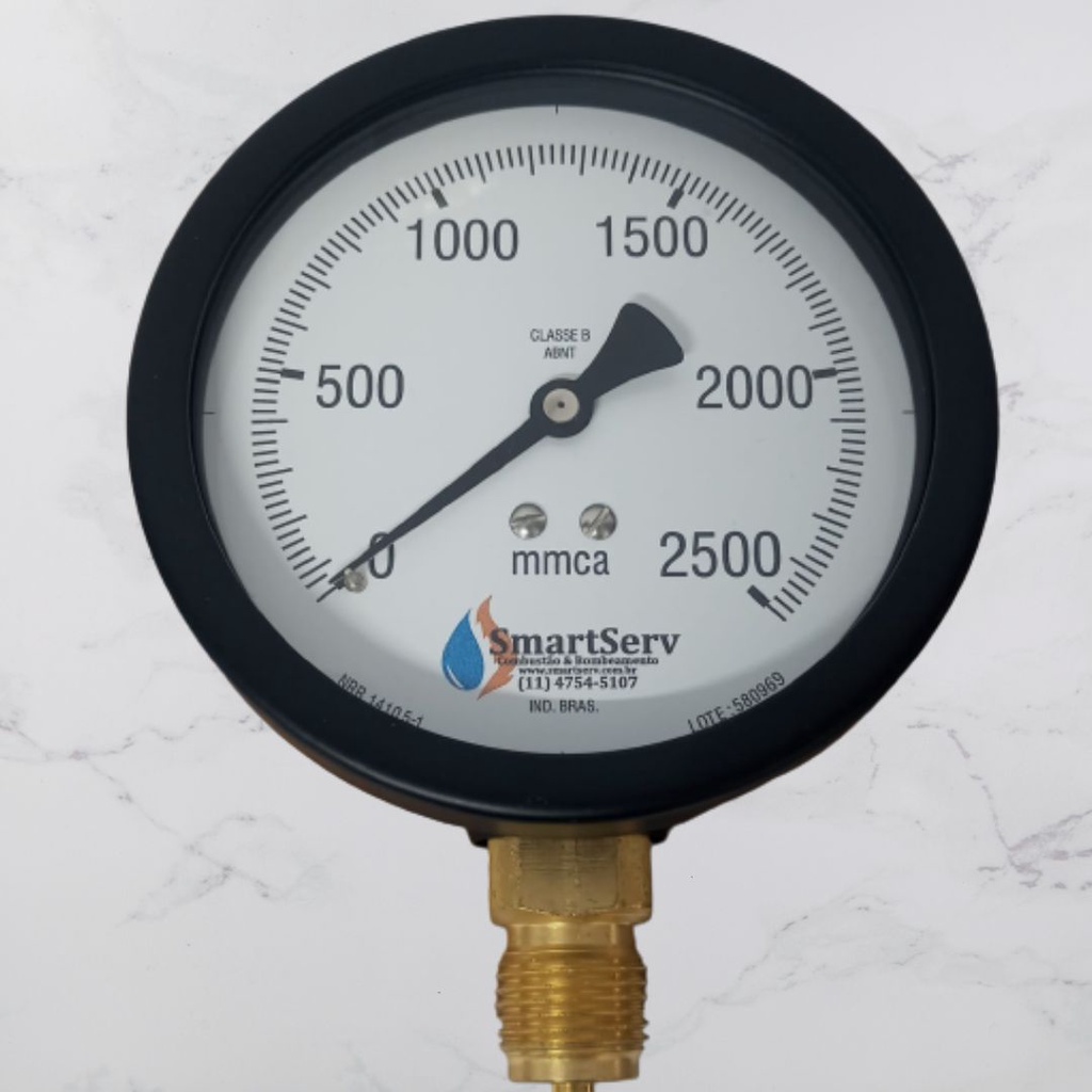 Manômetro De Baixa Pressão 0/2500 Mmca (500/20) Ref:19 | Shopee Brasil