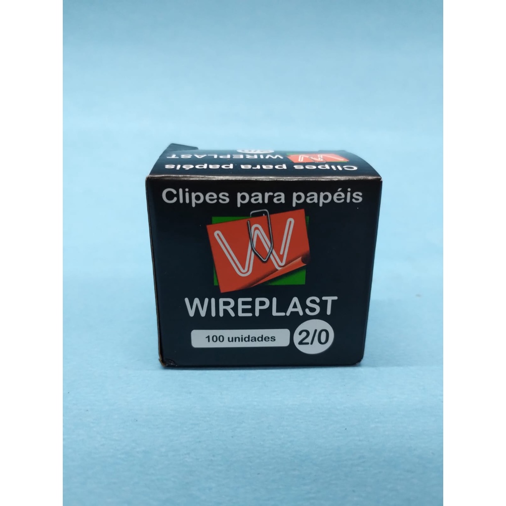 Clips Para Papel Galvanizado 2/0 - 100 Unidades WIREPLAST | Shopee Brasil