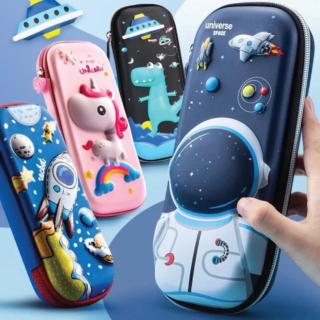 Estojo Organizador Escolar Infantil Box Jumbo Duro Pequeno Com ...