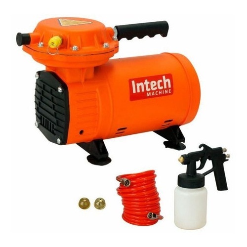 Compressor De Ar Mini Elétrico Portátil Intech Machine Windjet Laranja ...