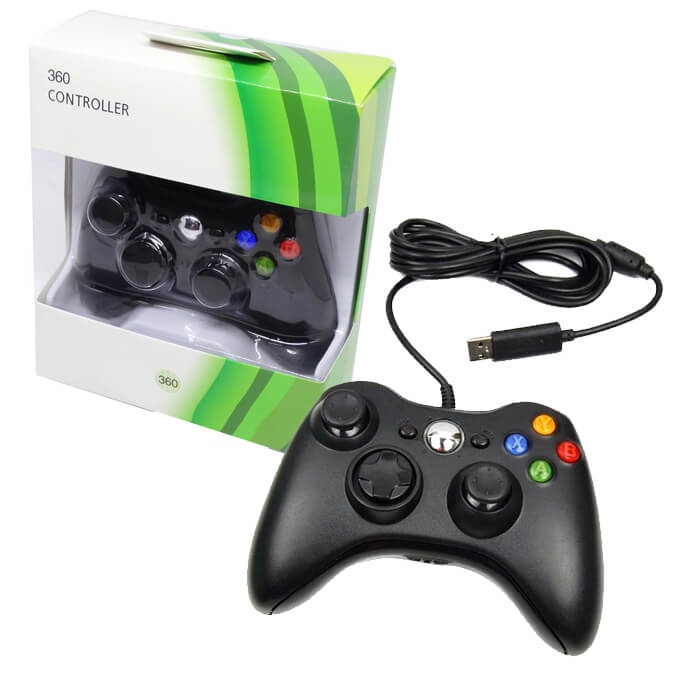 Controle Joystick Com Cabo Usb 210 Cm Para Xbox 360 E Pc Notebook ...