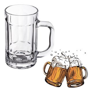 Kit 2 Copos De Cerveja Vidro Chopp 400ml Tradicional Canecas | Shopee Brasil