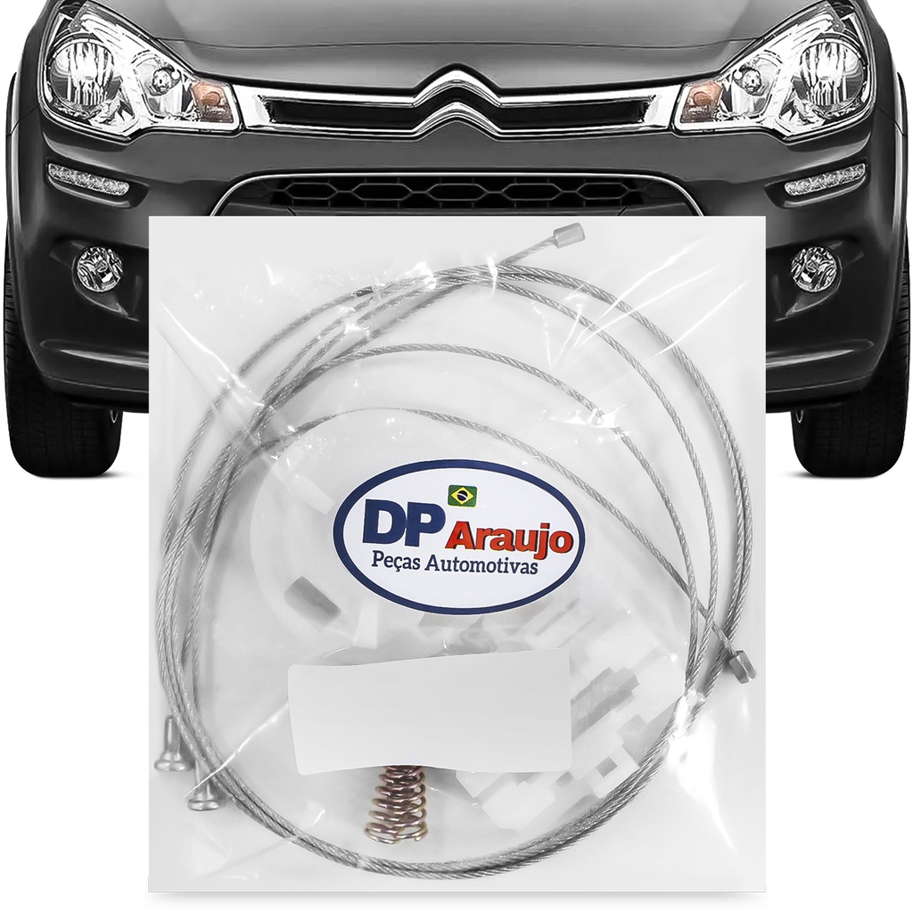 Kit Reparo Vidro Eletrico Dianteiro Citroen C3 2013 A 2023 Cabo Com ...
