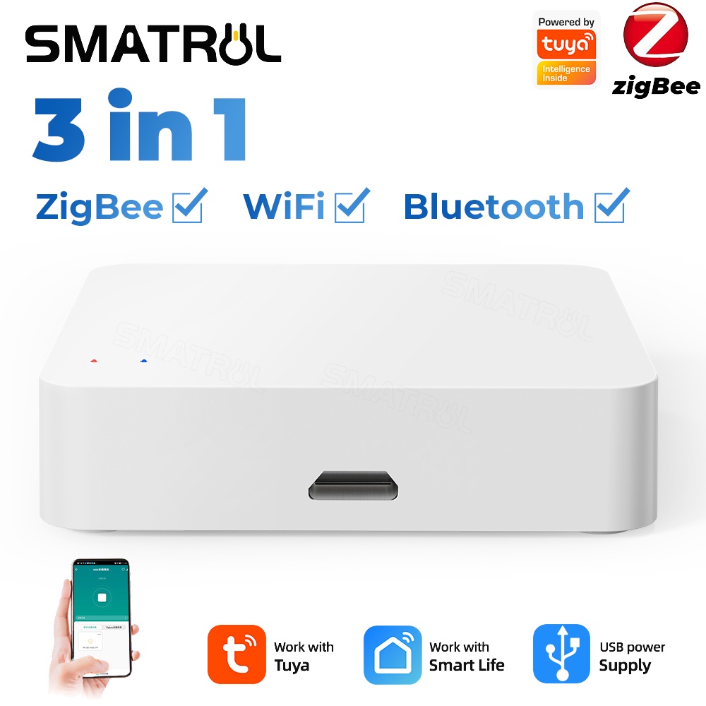 SMATRUL Tuya Multi-mode Gateway/ZigBee/Bluetooth/Ponte De Malha/Hub Smart Home App Controle Por ...