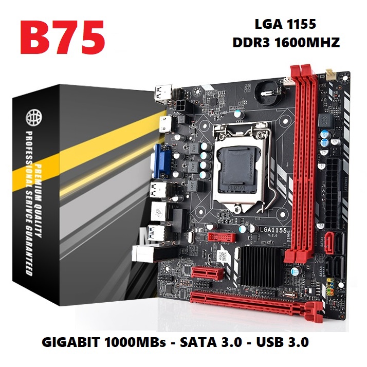 Placa Mãe Intel B75 Lga 1155 Ddr3 16gb Sata 3.0 Gigabit Nova | Shopee ...