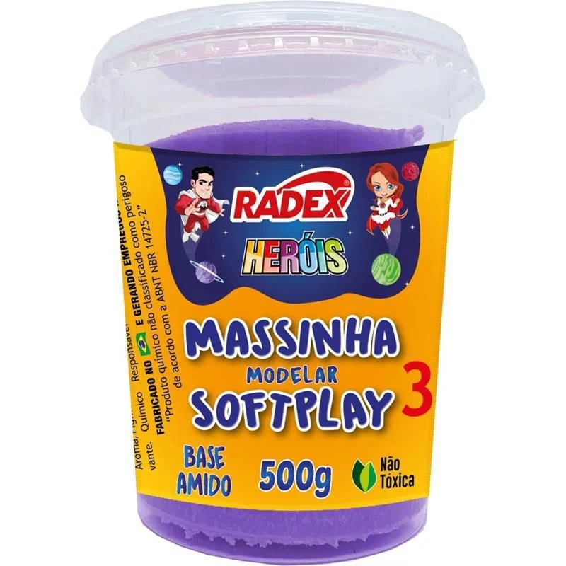 Massinha de Modelar Softplay 500g Cores - Massa Radex | Shopee Brasil