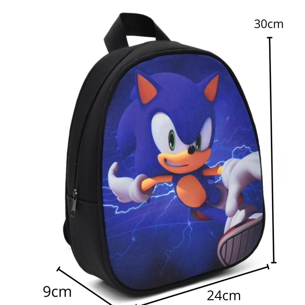 Mochila Escolar Passeio Lancheira Leve Infantil Sonic Junix | Shopee Brasil