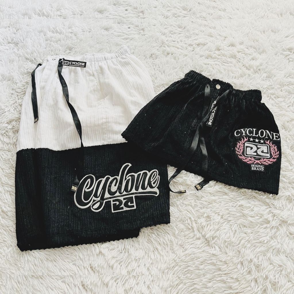 Kit New Da Cyclone Veludo De Casal Bermuda Monstra e Sainha De Vilã ...