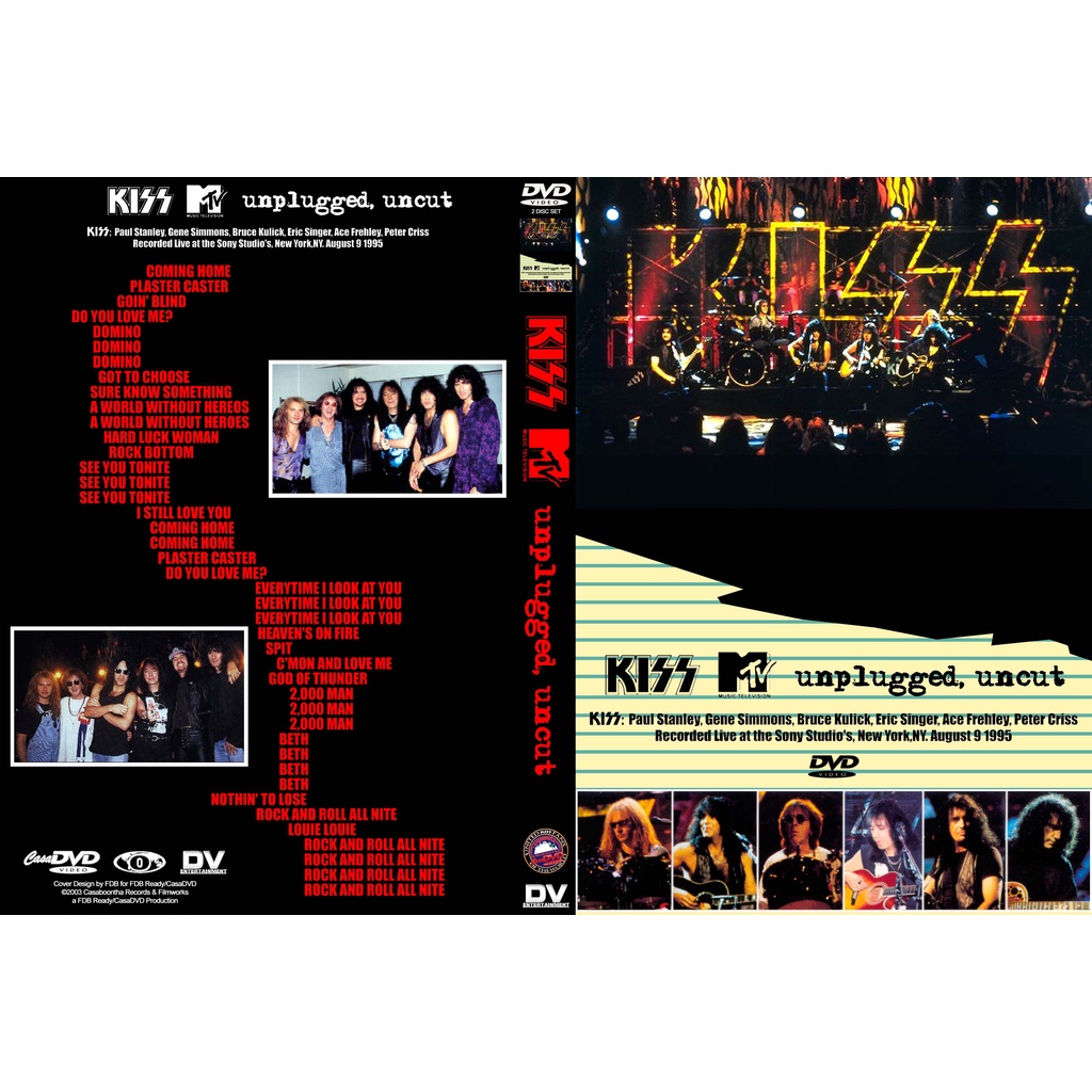 Kiss DVD MTV Unplugged Uncut - 39 músicas (2 DVDs) | Shopee Brasil