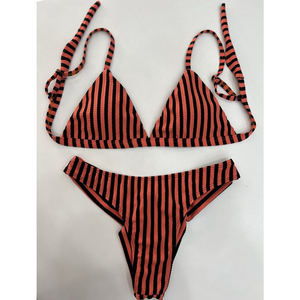 PROMOÇÃO-Conjunto de biquini em tecido canelado, conjunto biquini asa ...
