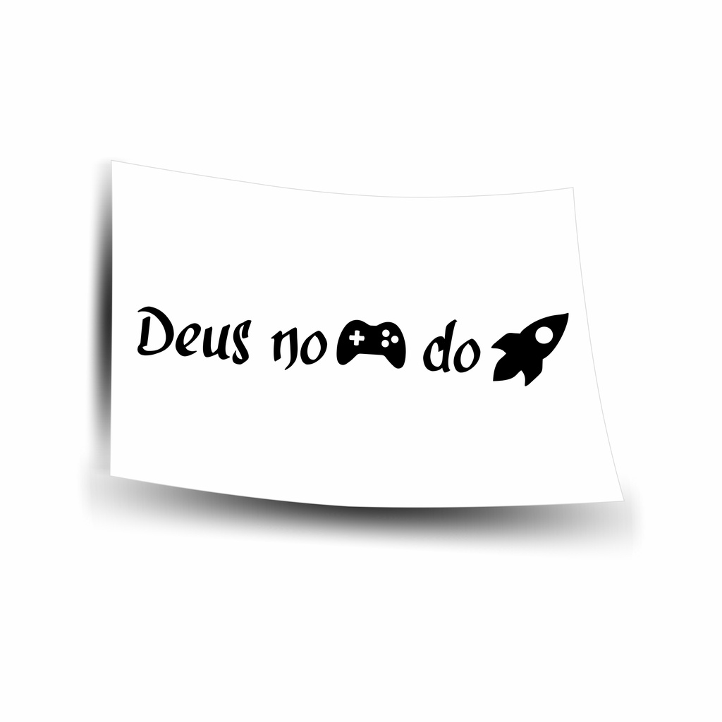 Adesivo Frase Deus no Controle do Foguete Vinil Recortado 27x5cm | Shopee Brasil