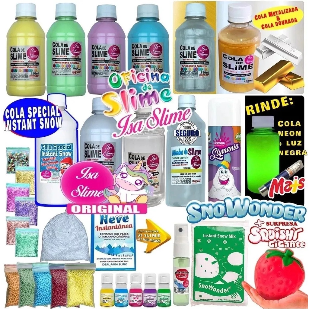 Kit Para Fazer Slime Oficina de Slime | Shopee Brasil