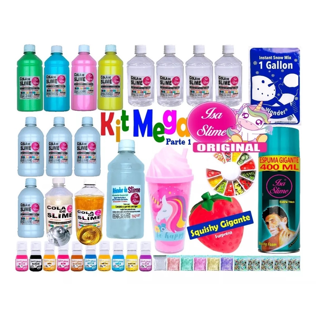 Kit Mega Isa Slime o Maior Kit de Slime | Shopee Brasil