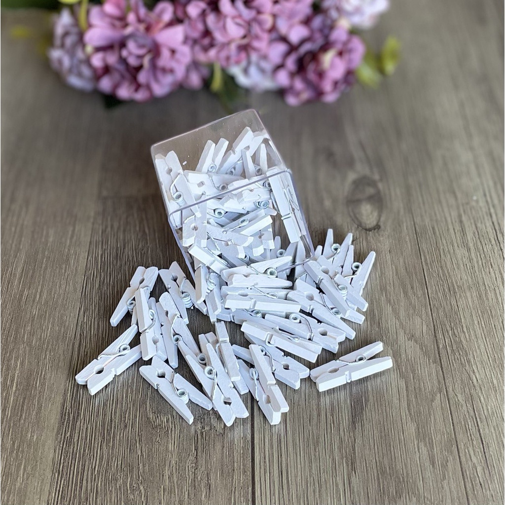50 UNIDADES - Mini Pregador Prendedor Decorativo - 2,5cm | Shopee Brasil