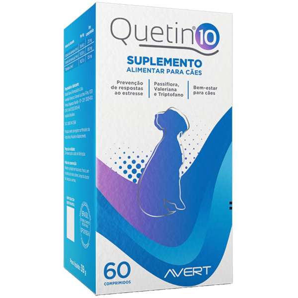 Quetin 10 60 Comprimidos Suplemento Vitamínico Avert | Shopee Brasil