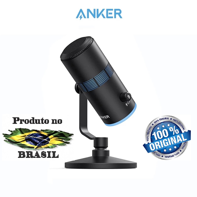 Microfone Condensador Anker PowerCast M300 USB - Streaming - Gaming - A ...