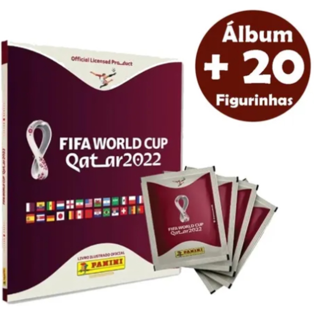 Álbum Da Copa Do Mundo Capa Dura 2022 Do Qatar + 20 Figurinhas Avulsas ...