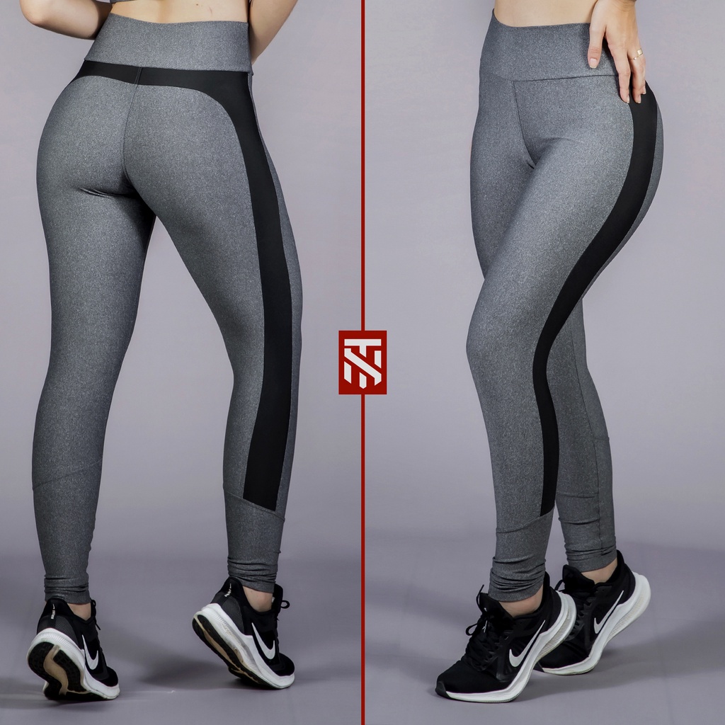 KIT 03 Calças Leggings Femininas Lisas Fitness (LG008) Estampas ...