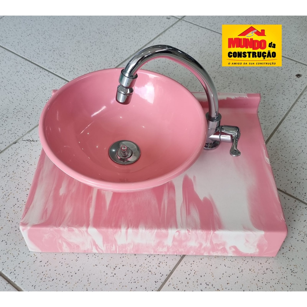 Pia de banheiro Rosa | Shopee Brasil