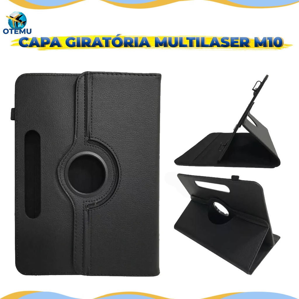 Capa Giratória em Courino Para Tablet Multilaser M10 M10s 10 Polegadas | Shopee Brasil