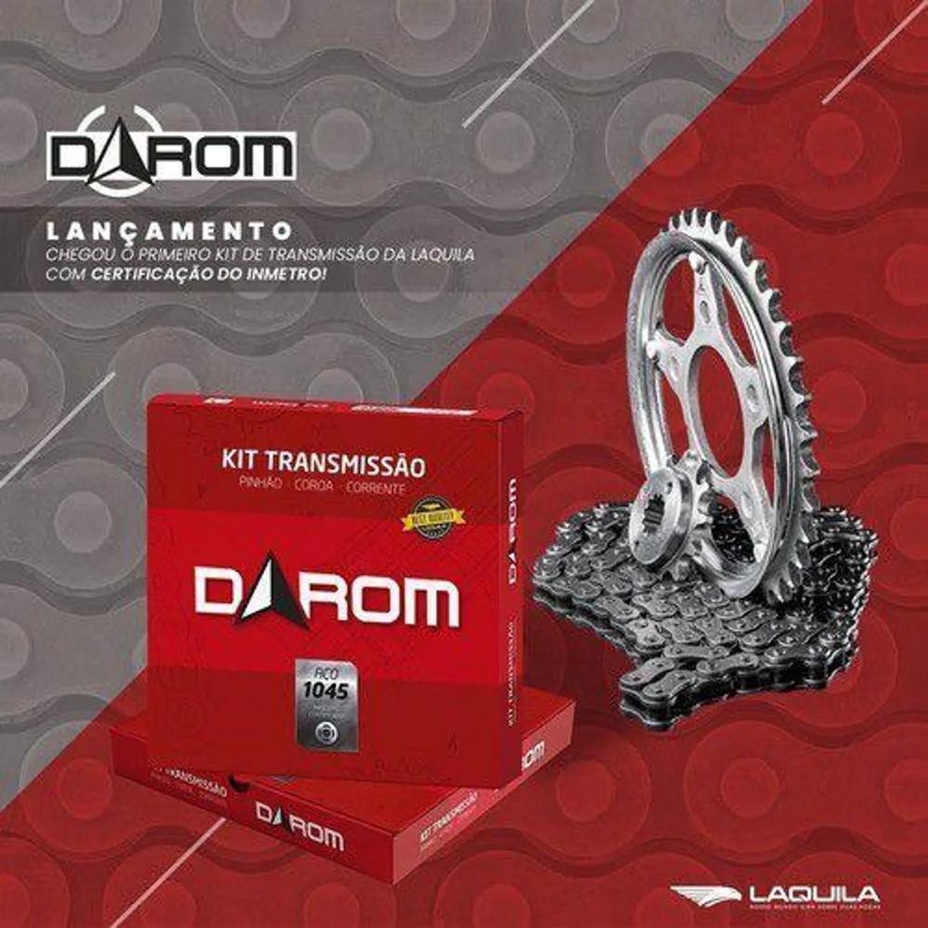 Kit Relação Transmissão Pop 110 I 2015 em Diante Com Retentor Darom ...
