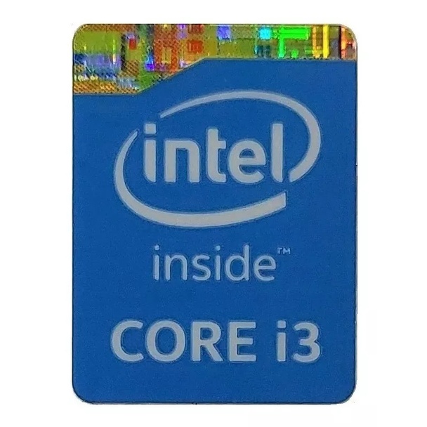 Adesivo Original Processador Intel Core I3 4º E 5° Geração Fundo Azul ...