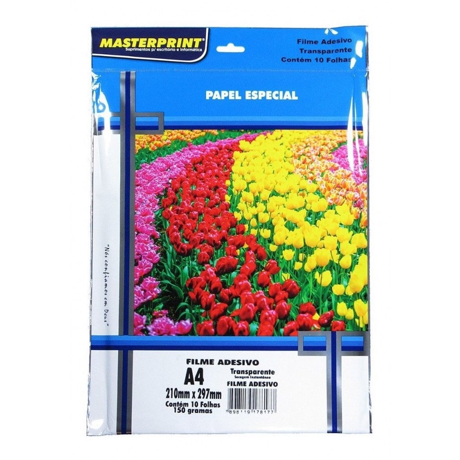 Vinil Adesivo Branco Brilhante 135g A4 à Prova d'Água PVC Filme Autoadesivo Glossy ( Branco ...