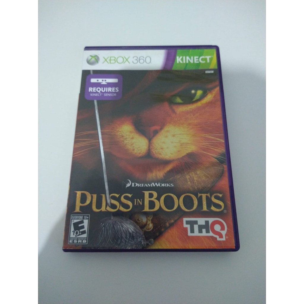 Kinect Puss in Boots Gato de Botas Xbox 360 midia física original ...
