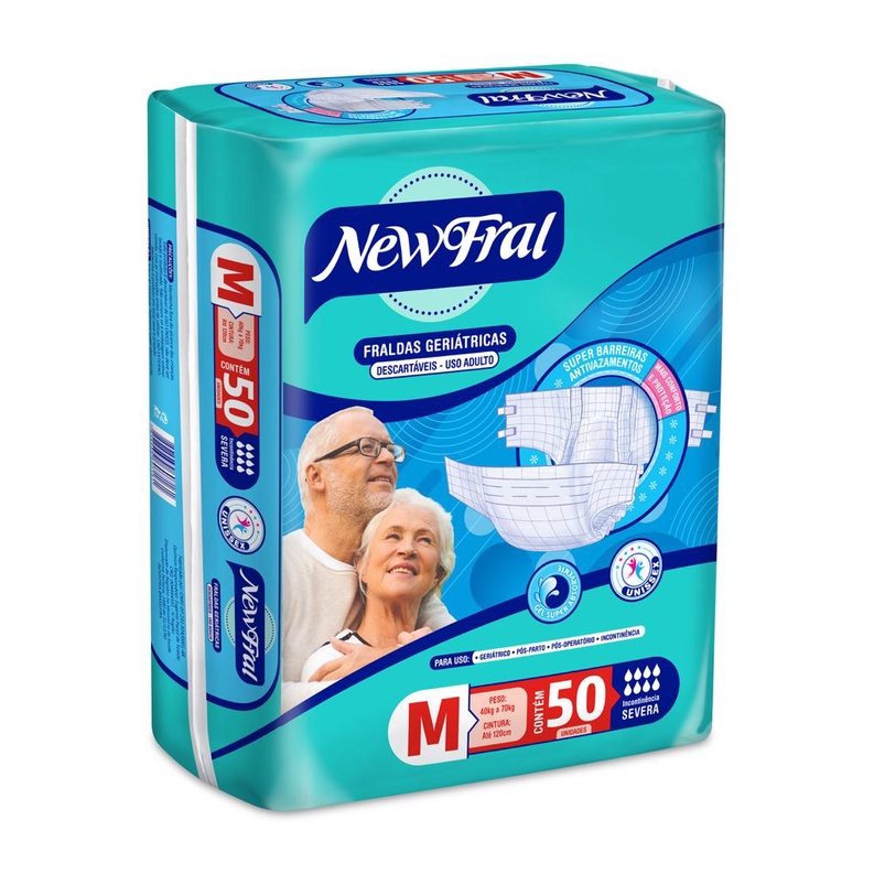 Fralda Geriátrica New Fral Mega | Shopee Brasil