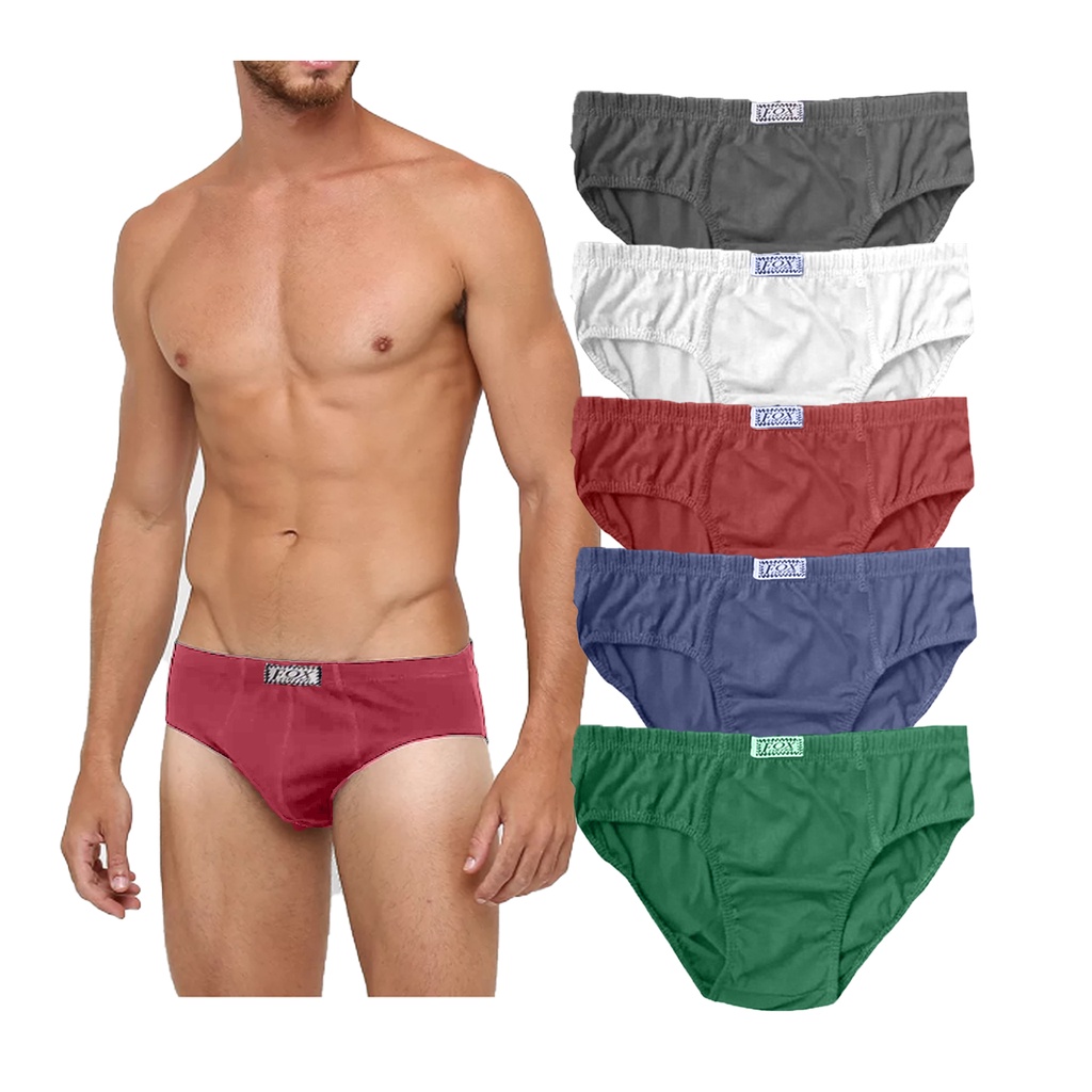 Kit 12 Cuecas Slip P ao G3 Cueca Slip Tradicional Normal e Plus Size | Shopee Brasil