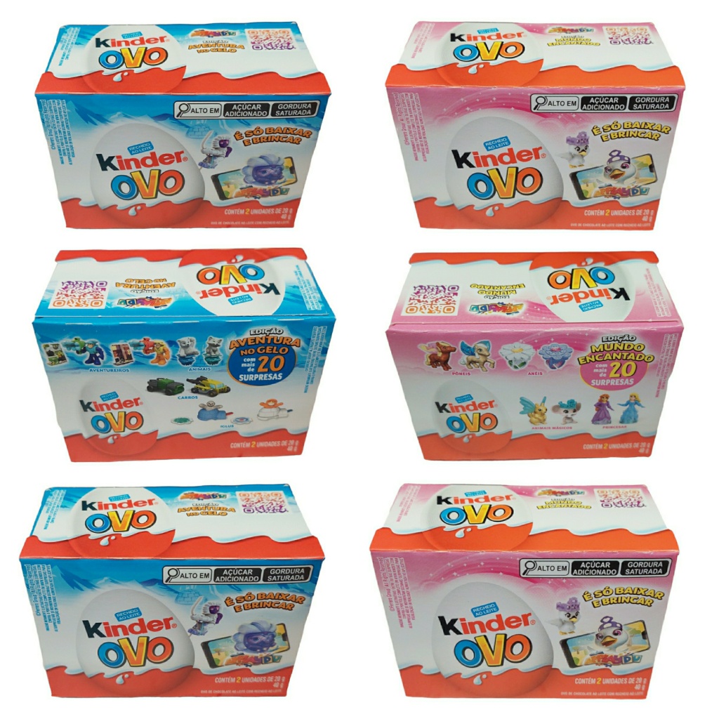 Kit Com 6 Unidades de kinder Ovo 40g | Shopee Brasil