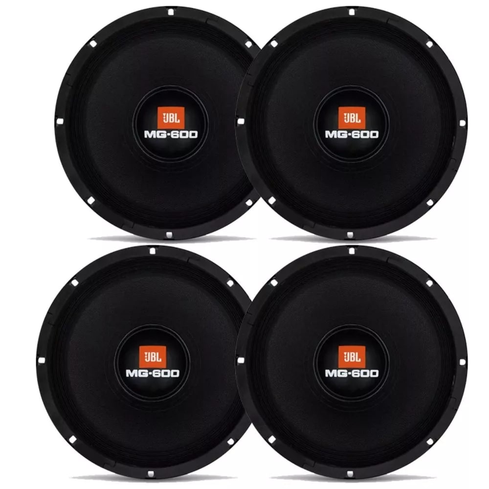 Kit 4 Alto Falante Woofer Jbl Selenium 10MG600 10 Pol 300W Rms 8 Ohms ...