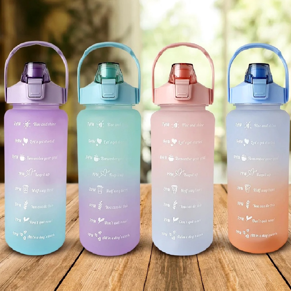 Garrafa De Água 2 Litros 2000ML Bpa Free Resistente Ao Choque A Quedas ...