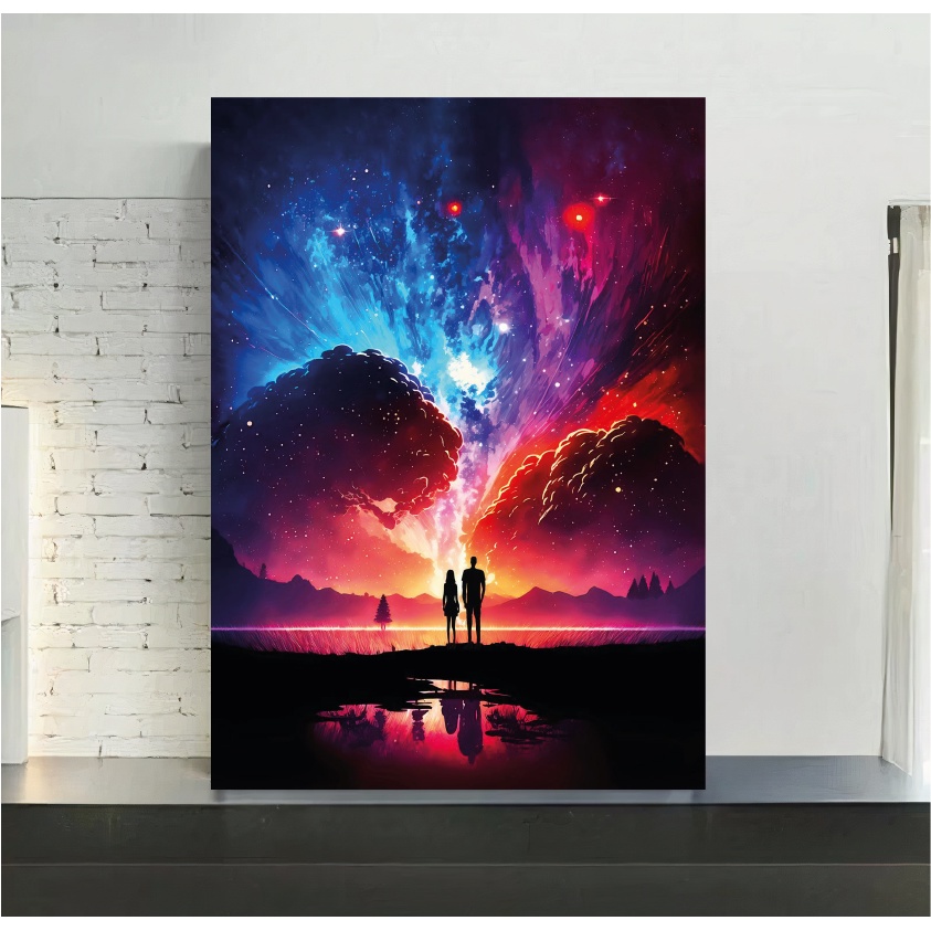 Quadro de mdf poster moldura, Paisagem, Universo | Shopee Brasil