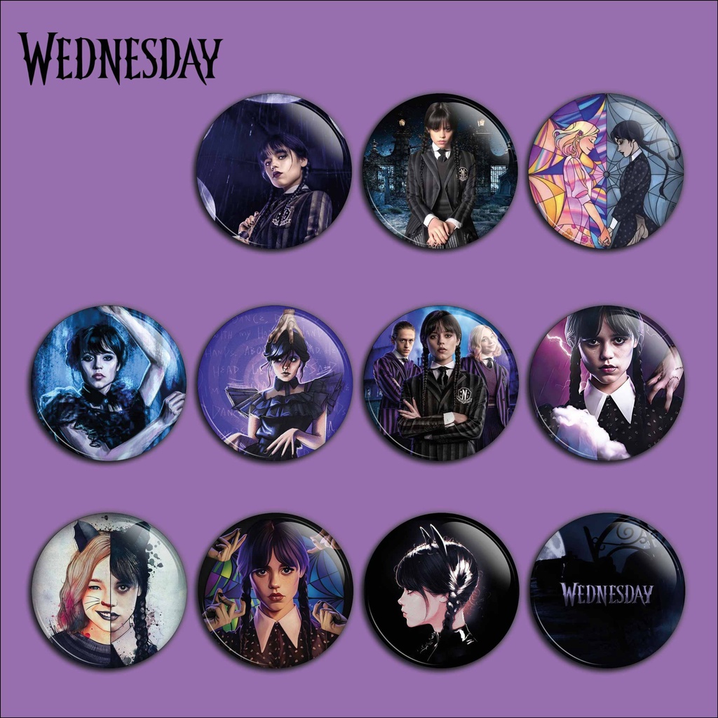 Boton WANDINHA ADDAMS 3,8cm anime - Botom botton botons bottoms broche ...