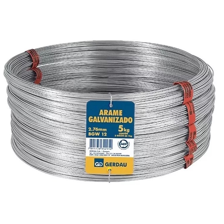 Arame Galvanizado Para Artesanato N°12 2.76mm - 5kg | Shopee Brasil